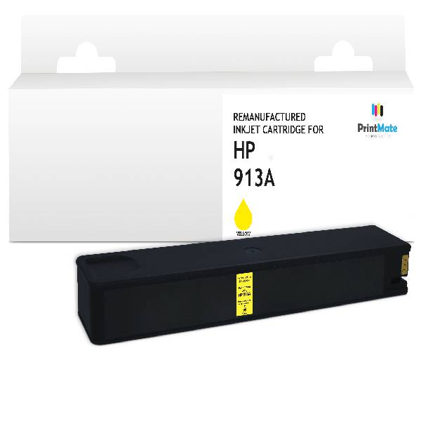 PrintMate HP 913A, remanufactured ink cartridge, Yellow 3200p, Standard ...