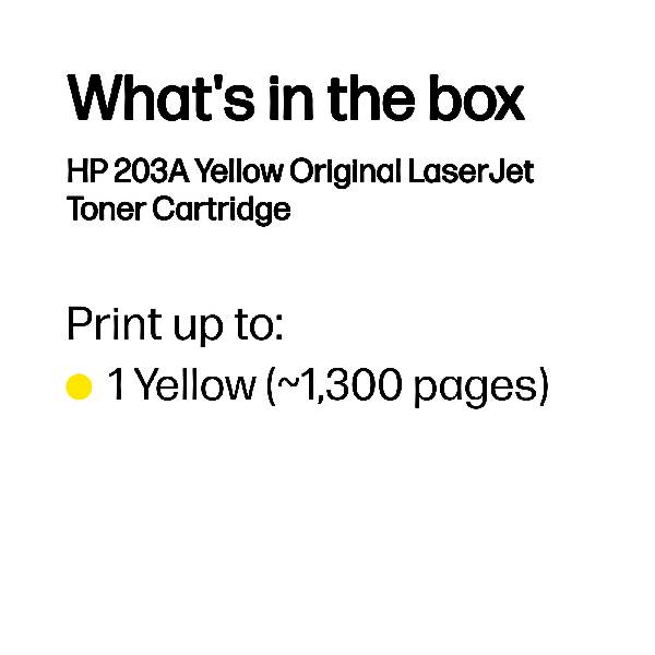 HP CF542A/203A Toner cartridge yellow, 1.300 pages ISO/IEC 19798 for HP ...