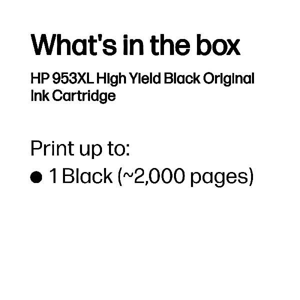 HP L0S70AE/953XL Ink cartridge black high-capacity, 2.000 pages 42.5ml for HP OfficeJet Pro 7700 ...
