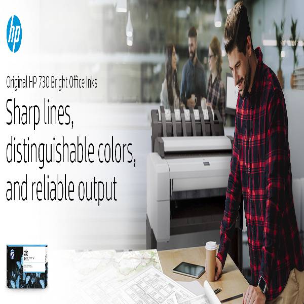 HP P2V73A/730 Ink cartridge foto black 300ml for HP DesignJet T 1600 ...