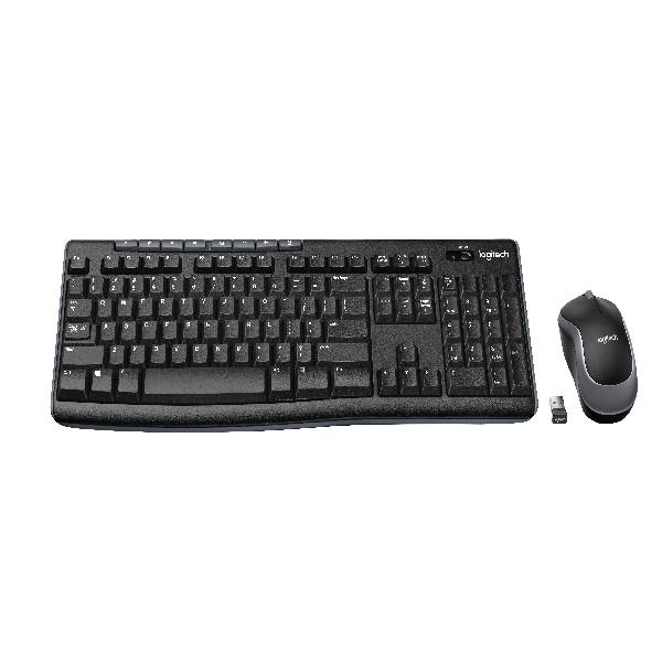 Logitech Wireless Combo MK270, Full-size (100%), Wireless, RF Wireless ...