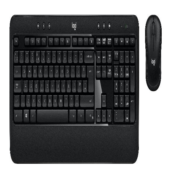 Logitech Advanced Combo Wireless Keyboard And Mouse Full Size 100 Wired Usb Qwerty Black