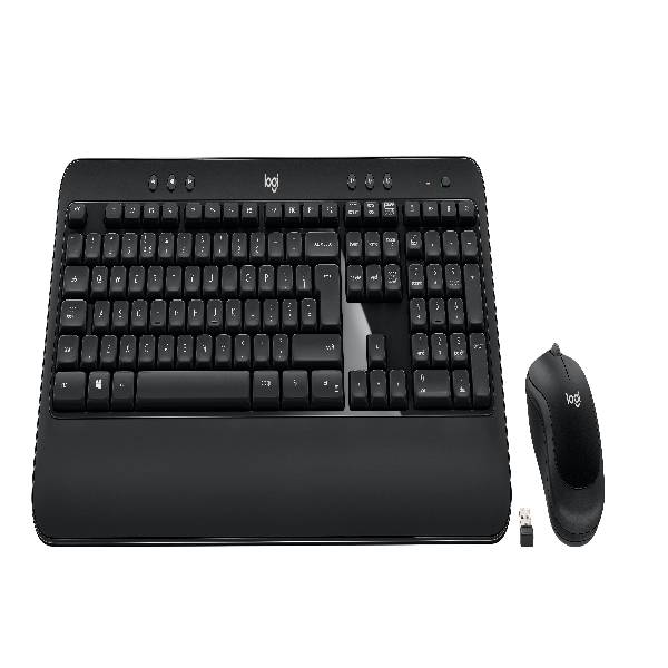 Logitech Advanced Combo Wireless Keyboard And Mouse Full Size 100 Wired Usb Qwerty Black