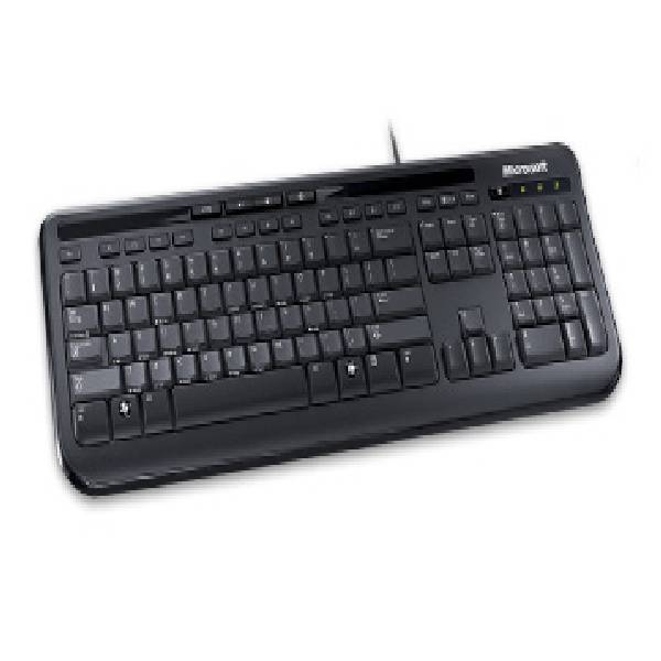 Microsoft Wired Keyboard 600, Black, Wired, USB, QWERTY, Black