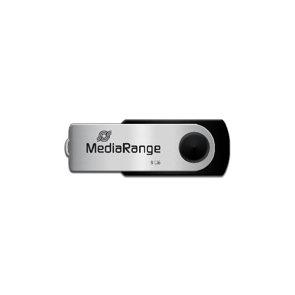 MediaRange MR908, 8 GB, USB Type-A / Micro-USB, 2.0, 13 MB/s, Swivel ...