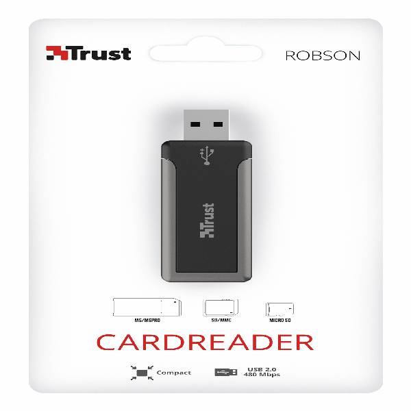 Trust 36-in-1 USB2 Mini Cardreader CR-1350p, MMC, Memory Stick (MS), SD ...