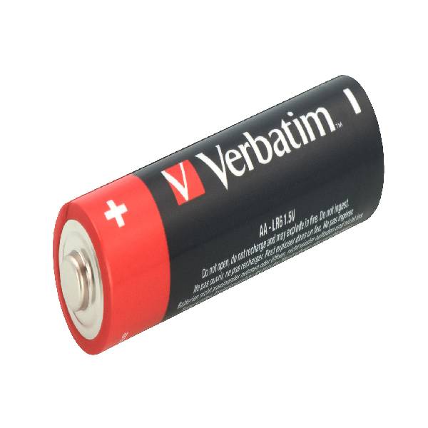 Verbatim AA, Single-use battery, AA, Alkaline, 1.5 V, Premium, Black, Red