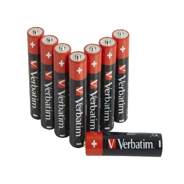 Verbatim 49502, Single-use battery, AAA, 1.5 V, 8 pc(s), -18 - 50 °C ...
